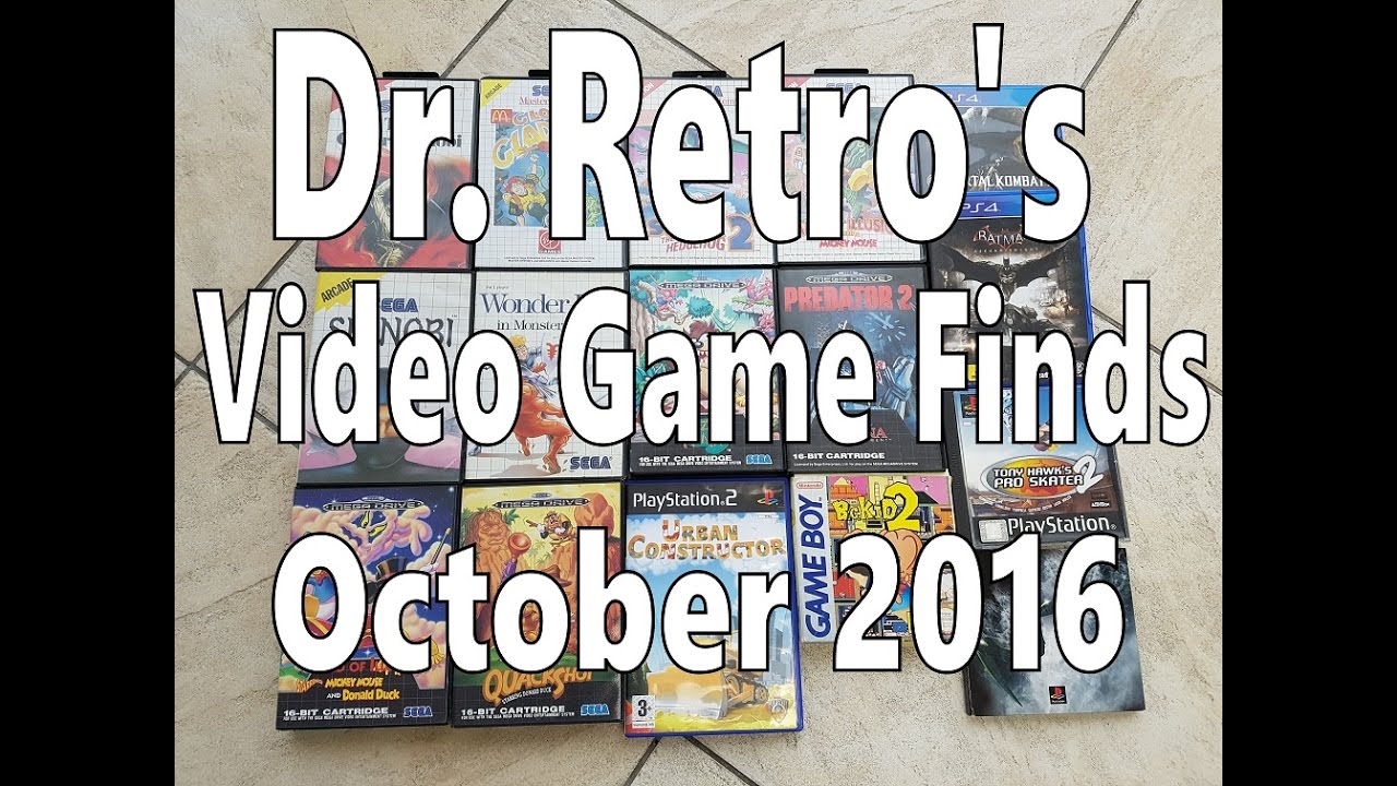 Dr. Retro's Video Game Finds October 2016 - YouTube