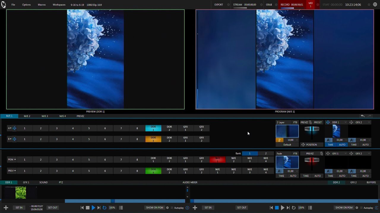 TriCaster Portrait video 16:9 live background - YouTube
