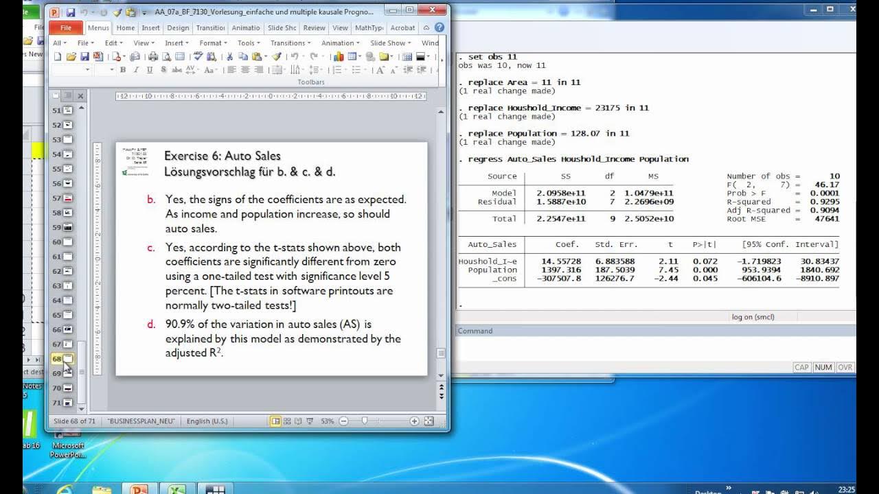 Multiple Regression STATA - YouTube
