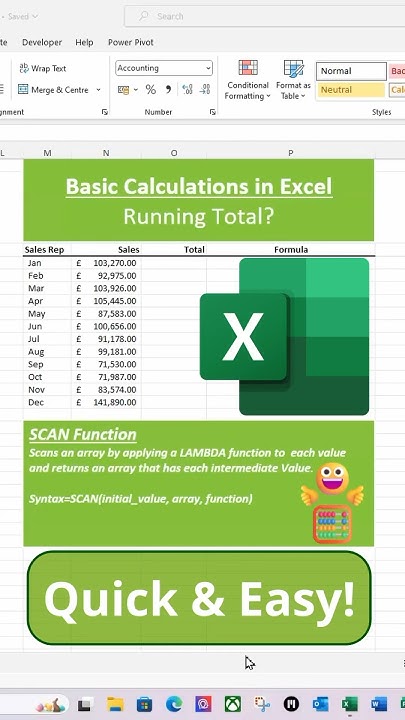 Boost Your Excel Skills: Running Totals Made Easy - YouTube