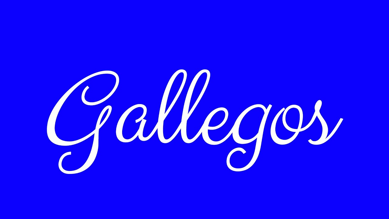 Learn how to Sign the Name Gallegos Stylishly in Cursive Writing - YouTube