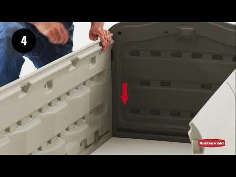 How To Install the Rubbermaid Vertical Resin Weather Resistant Outdoor Storage Shed - YouTube