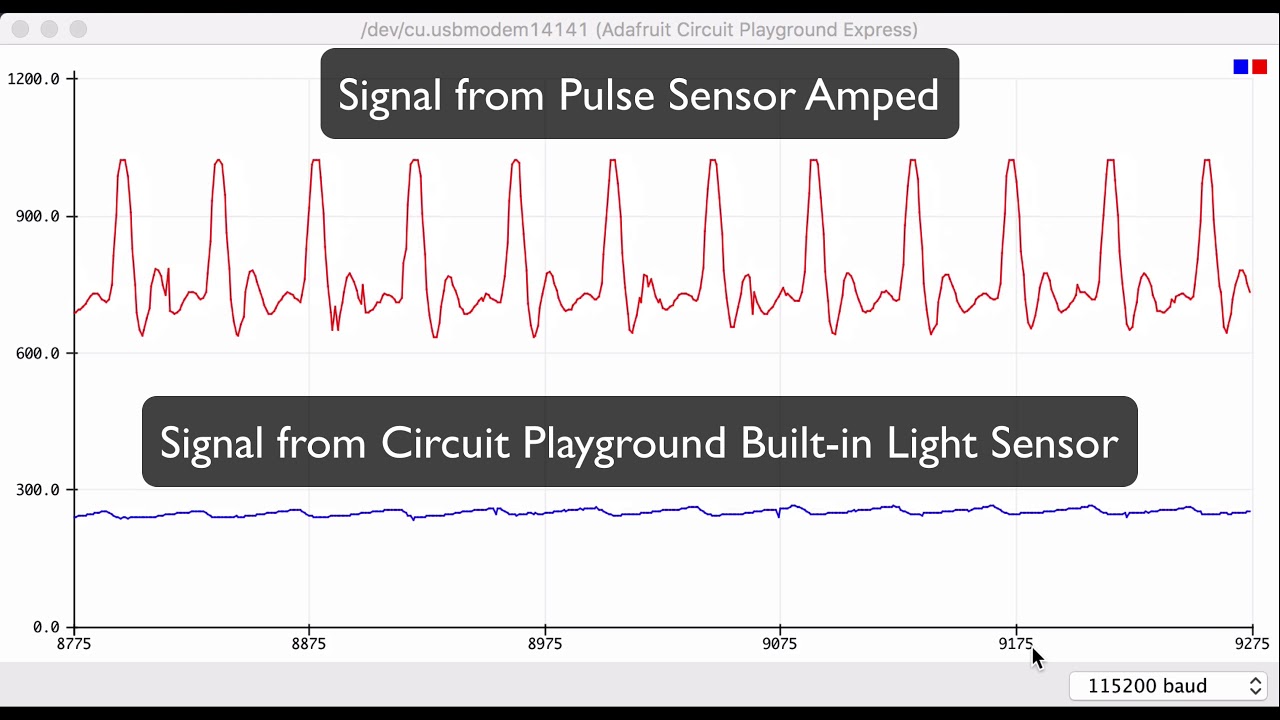 Circuit Express Playground Dueling Sensors - YouTube