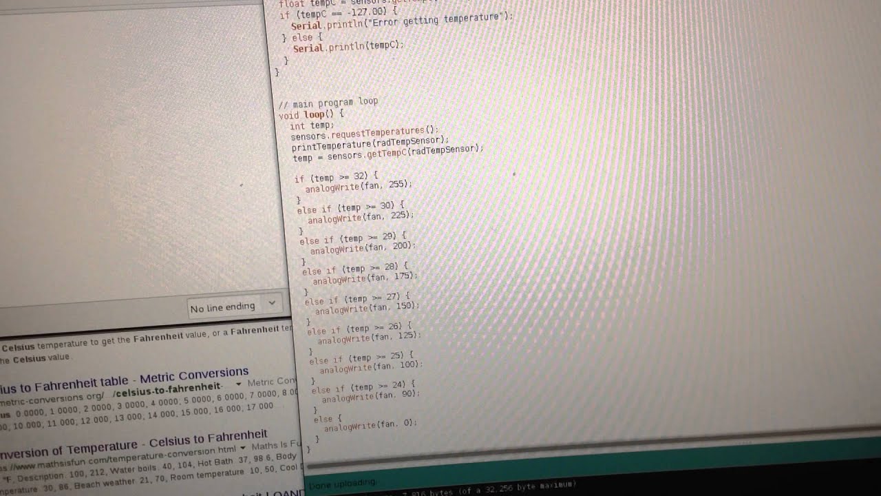 Spal cooling fan controlled by an Arduino via PWM and temp sensor - YouTube