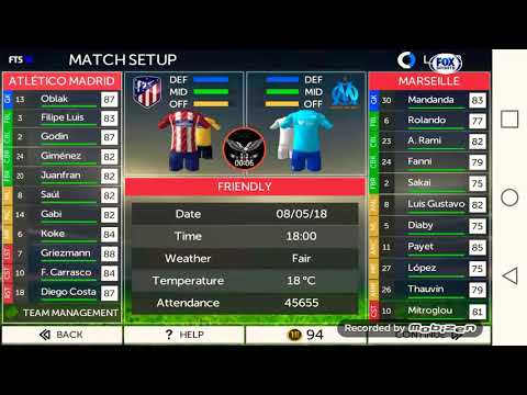 ATLETICO MADRID - MARSILYA AVRUPA LİGİ FINAL FTS 18