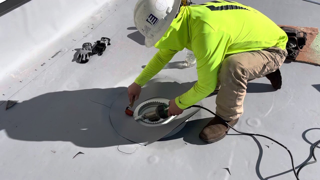 TPO coated roof drain - YouTube