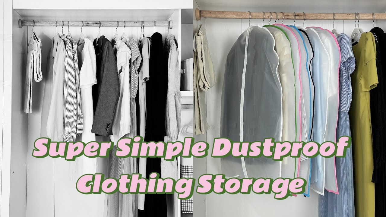 Super Simple Dustproof Clothing Storage - YouTube