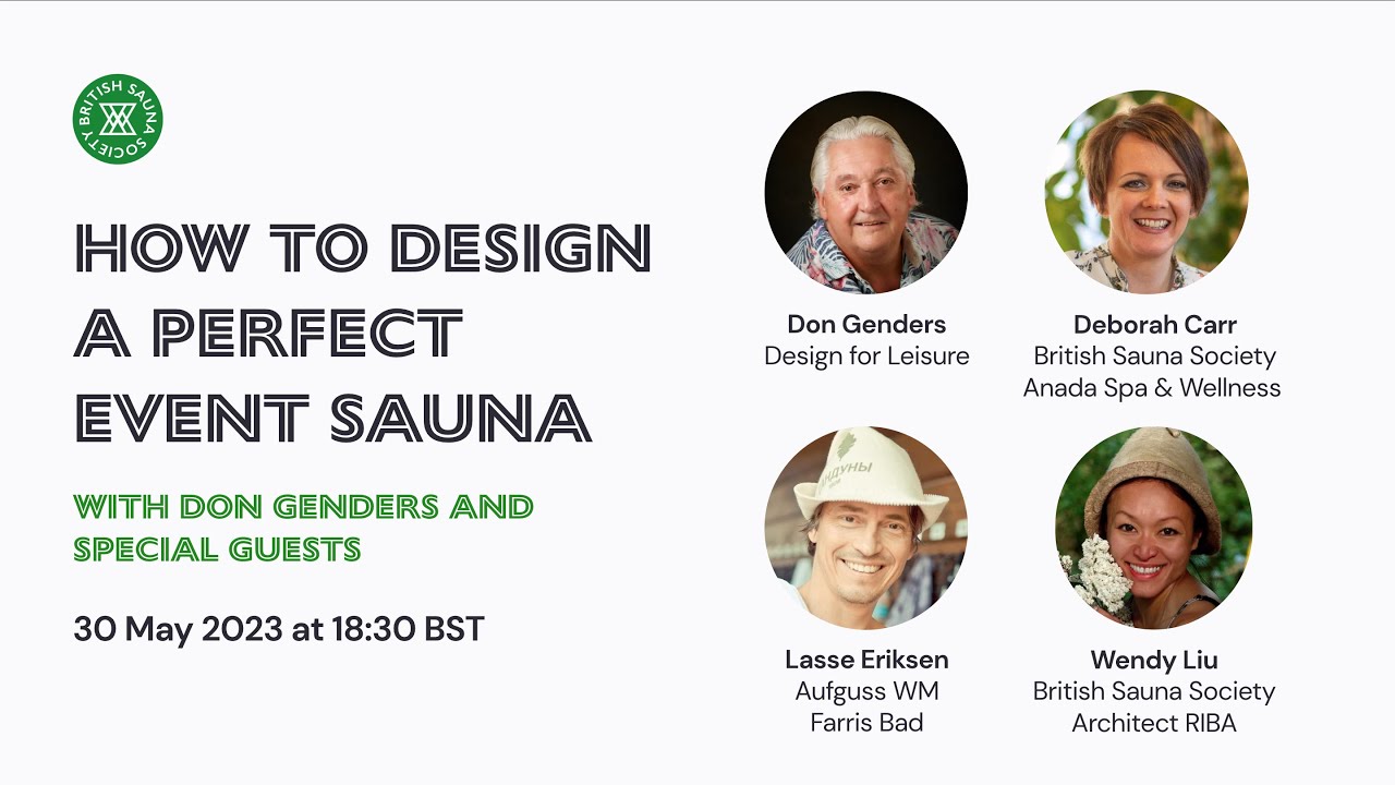 How to design a perfect event sauna with Don Genders and Special Guests ...