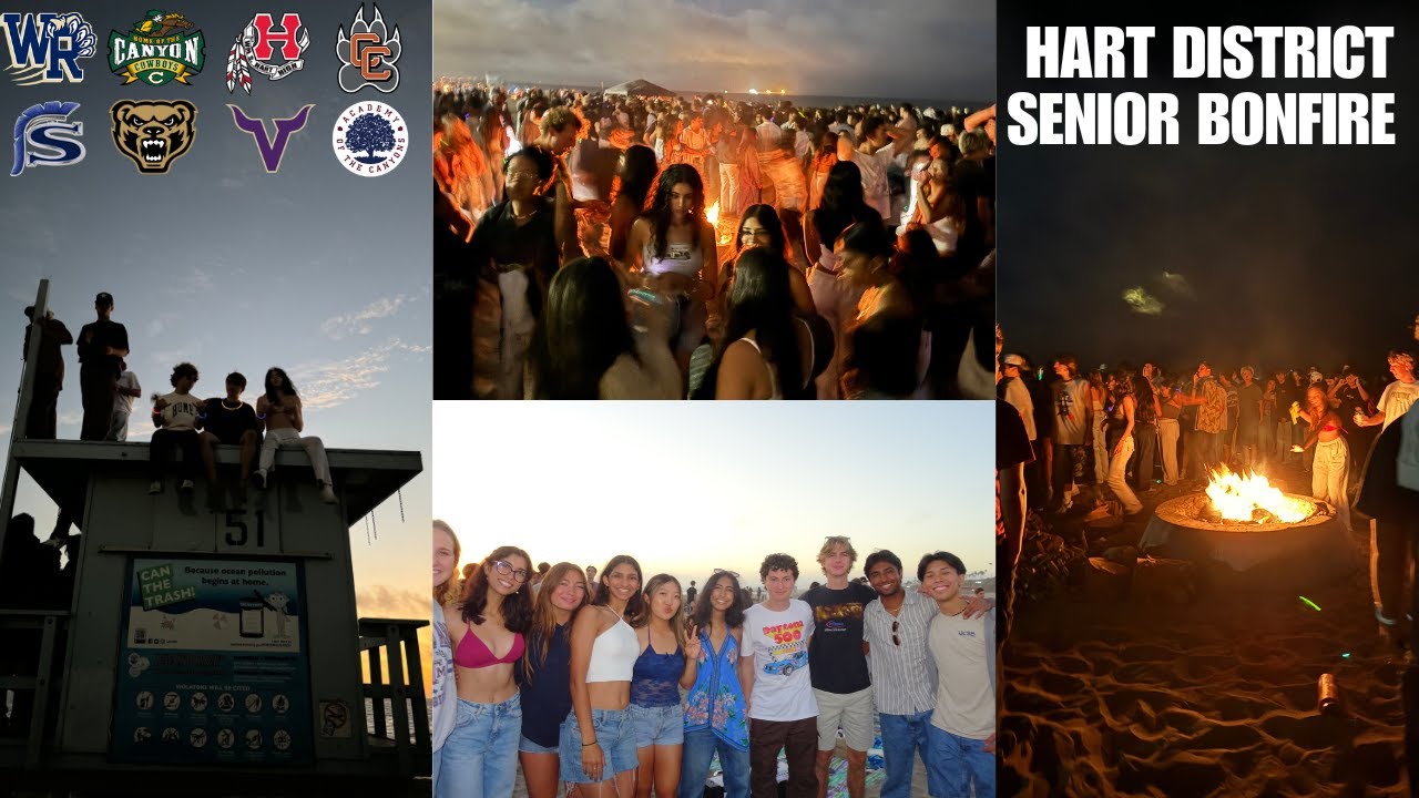 hart district senior bonfire ~ dockweiler beach - YouTube