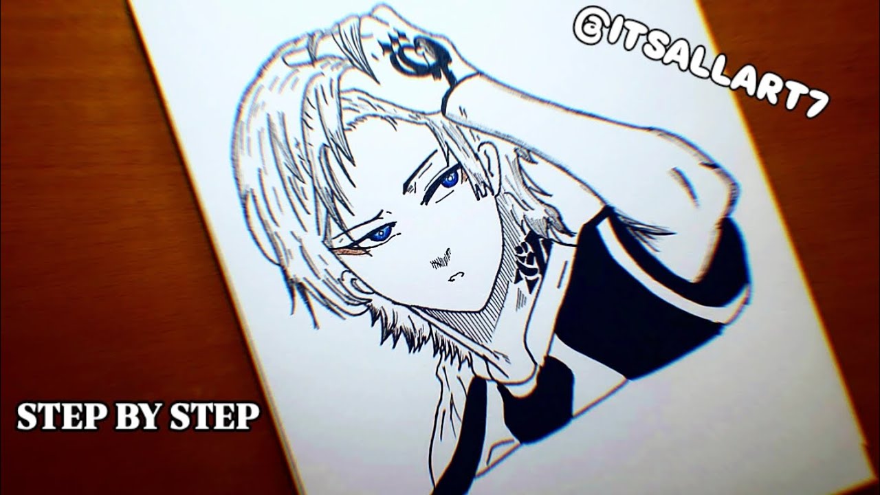 "How to Draw Michael Kaiser from Blue Lock | Step-by-Step Full Body ...