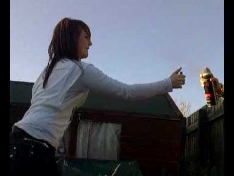 Hairspray set on fire - YouTube