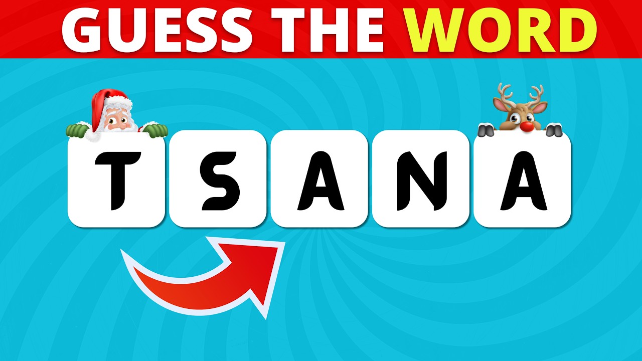 Guess the Christmas Word by Scrambled Letters🎅 | Christmas Quiz - YouTube