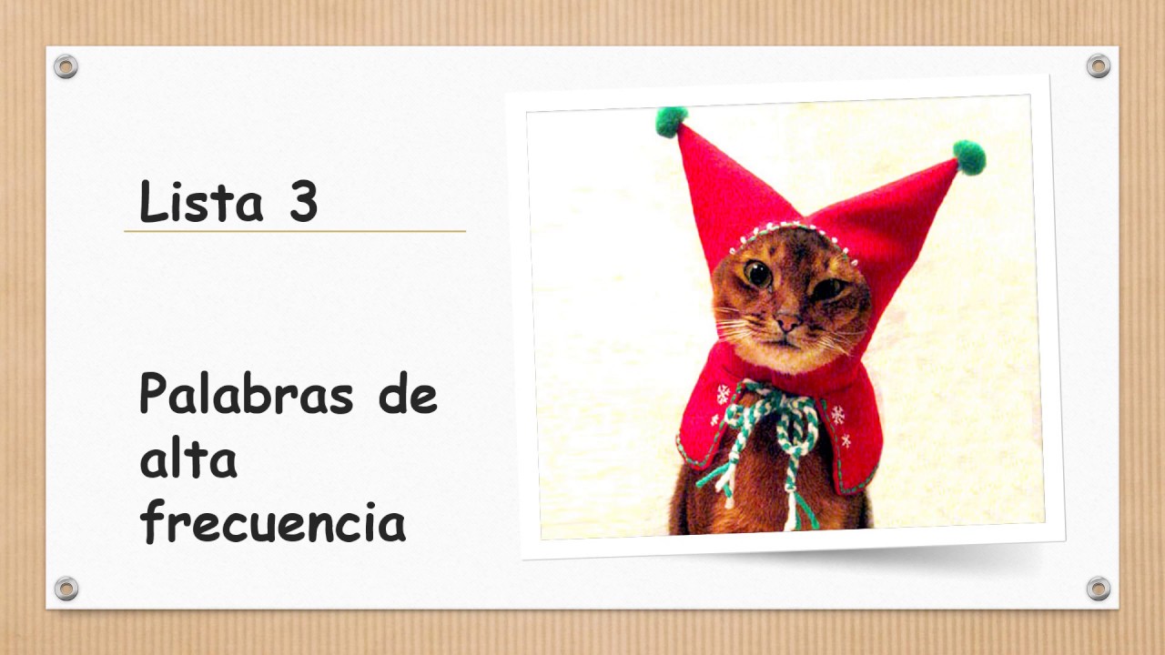 Palabras de alta frecuencia: Lista 3 - YouTube