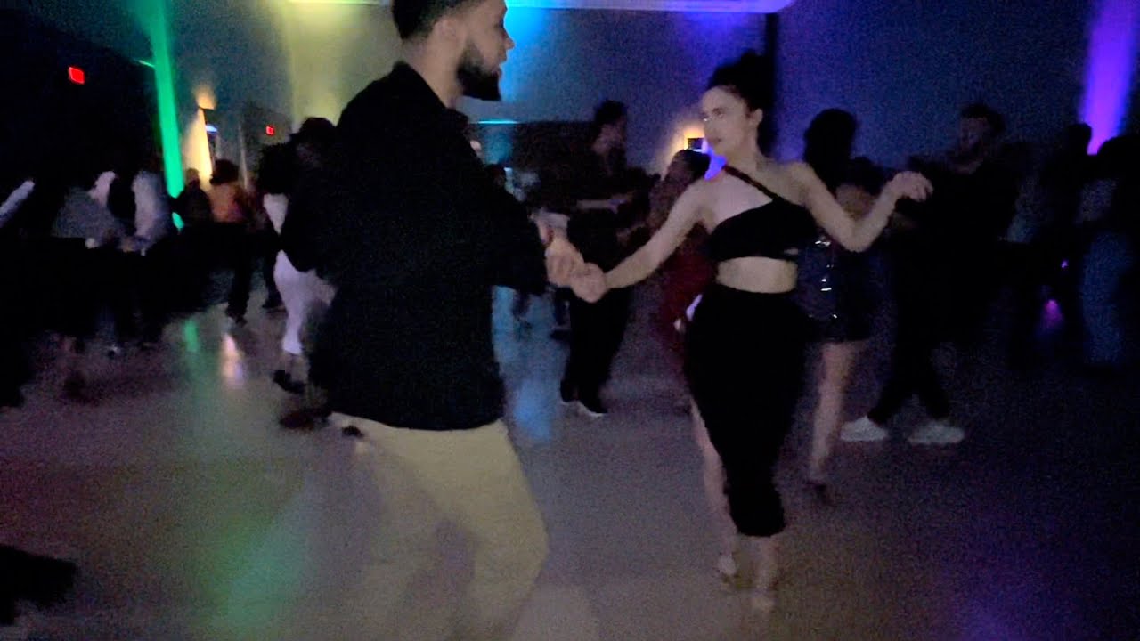 Angel Peguero and Kendra dancing salsa at the World Dance Festival 2024 ...