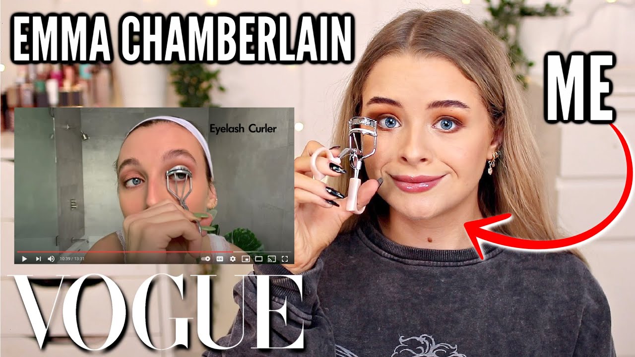 I FOLLOWED EMMA CHAMBERLAIN'S *VOGUE MAKEUP* TUTORIAL - YouTube