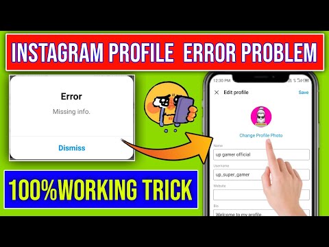 fix missing info error instagram | instagram error missing info | insta dp change problem | error