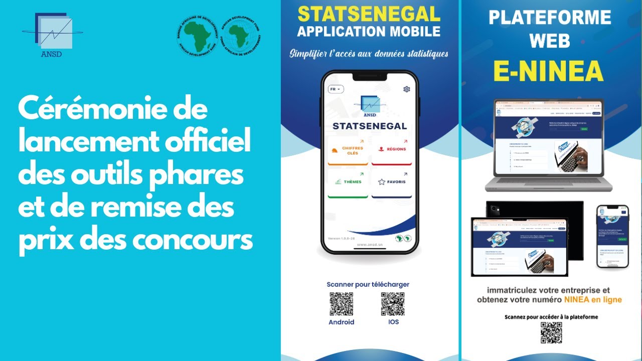 Cérémonie officielle de lancement de l'application mobile STATSENEGAL et du E-NINEA - YouTube