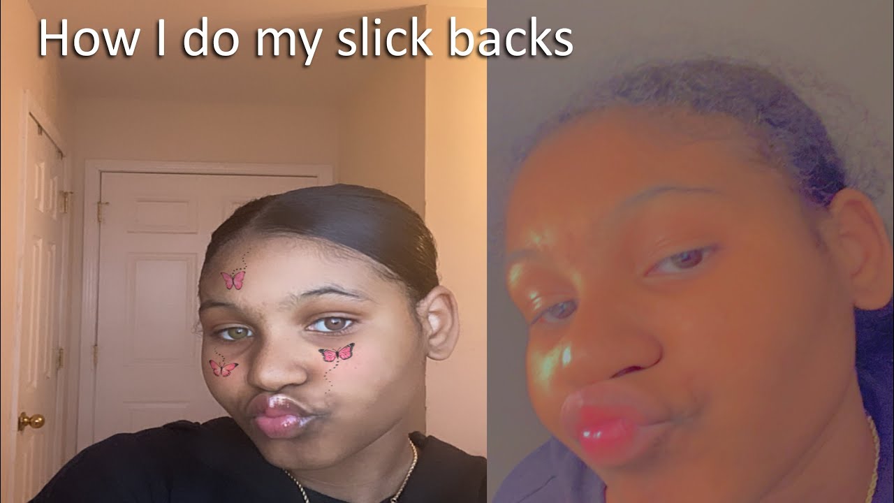 How I do my slick back 💓 - YouTube