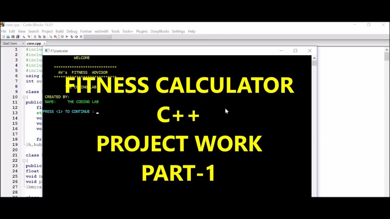 FITNESS CALCULATOR+BMI CPP PROJECT c++ project - YouTube