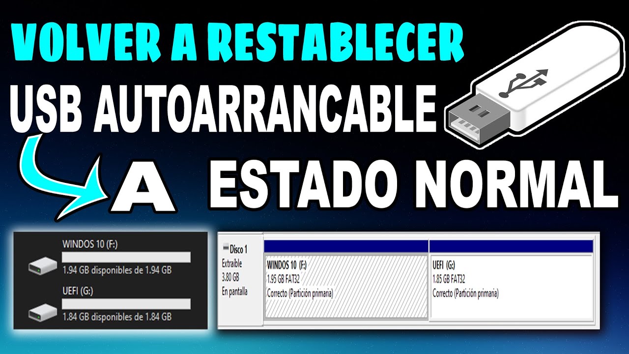 Como Reparar O Restablecer Memoria USB BOOTEABLE ⭐️ - YouTube