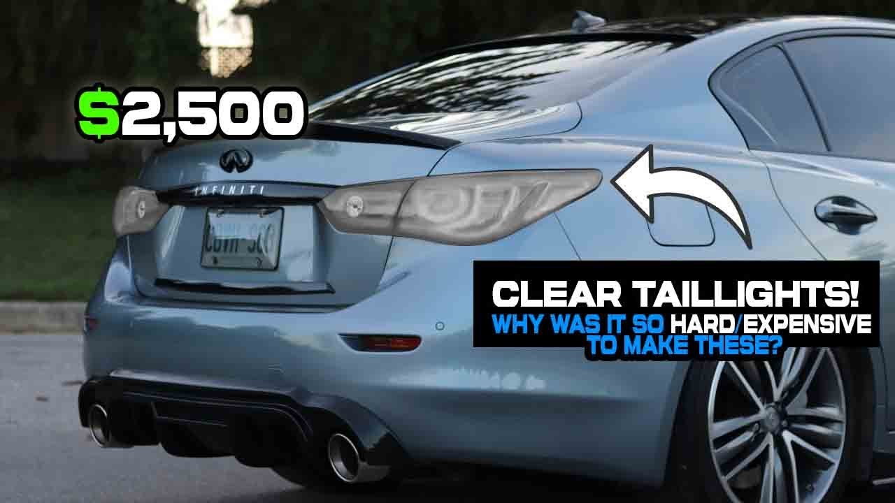 Insane/expensive Challenge - Custom Clear Tails Infiniti Q50 !! - YouTube
