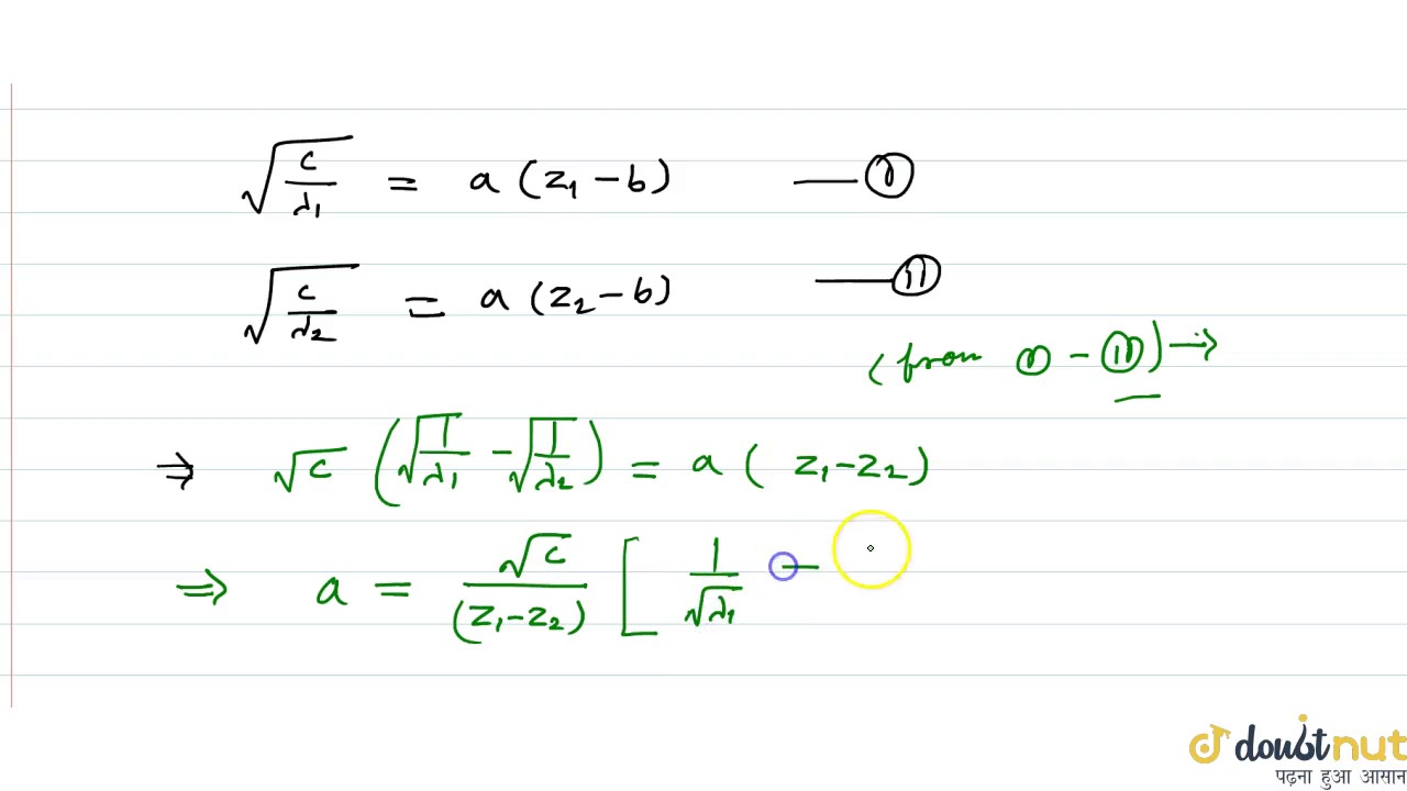 Find the constants a and b in Moseley\'s equation `sqrt v=a(Z- b)` from ...