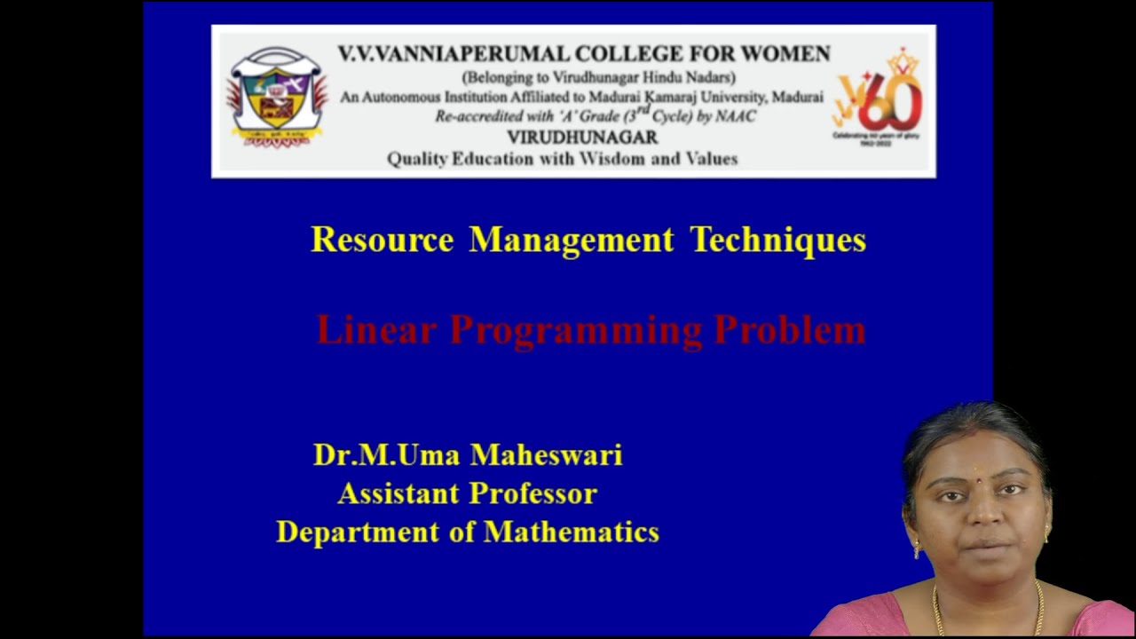 Resource Management Techniques Linear Programming Problem YouTube Resource Management Techniques Linear Programming Problem YouTube