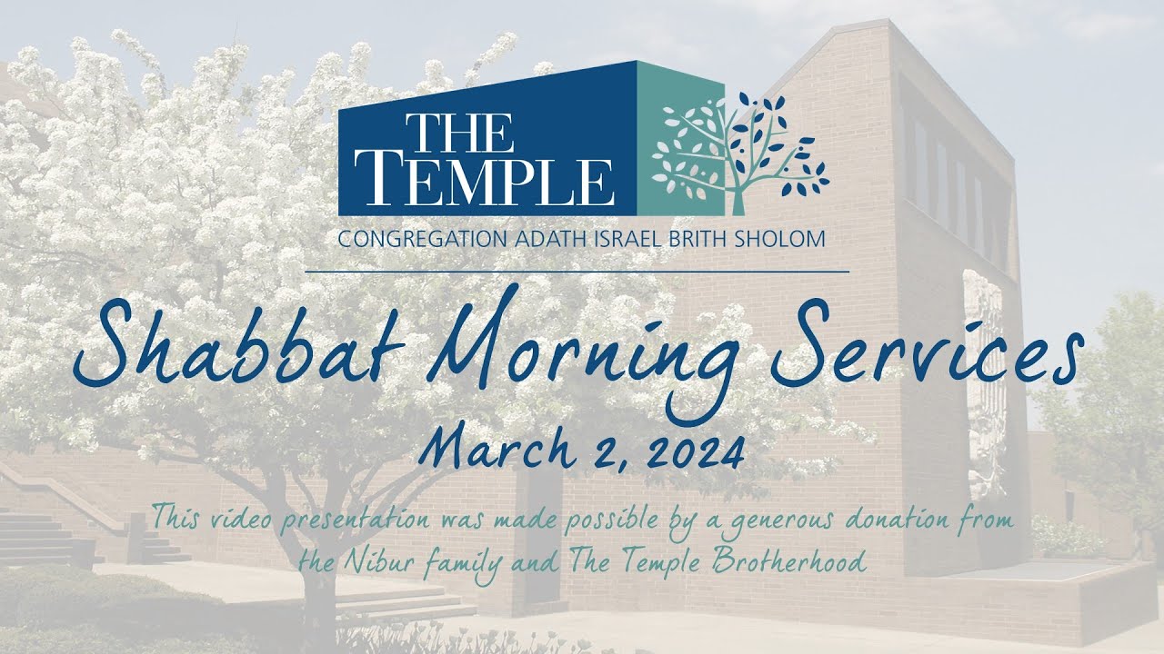 Shabbat Morning Services March 2 - YouTube