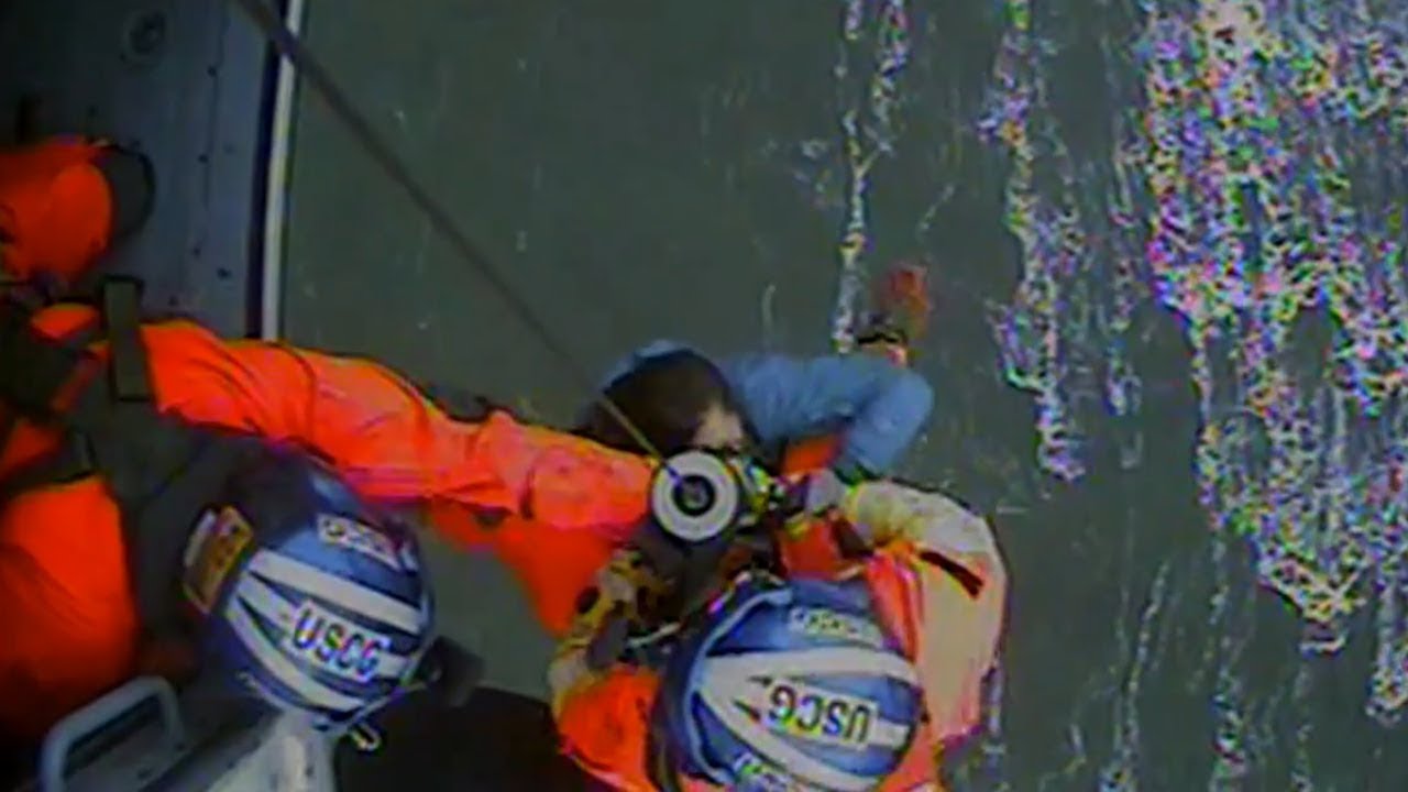 Coast Guard Rescues Woman From Cliff - YouTube