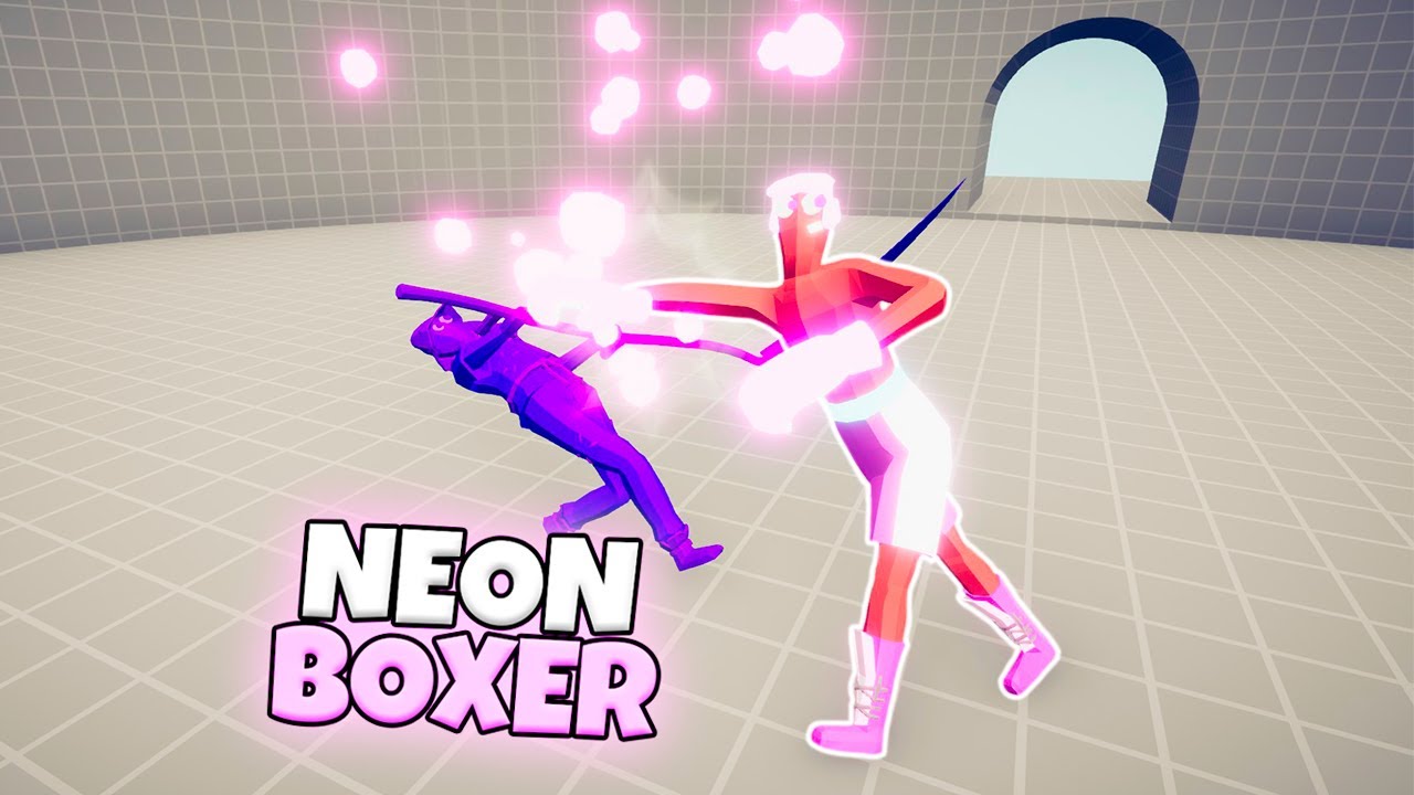 NEON BOXER 1 VS 1 EVERY UNIT | TABS MODDED GAMEPLAY - YouTube