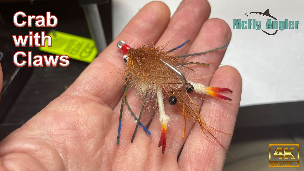 Baby Blue Crab with Claws - McFly Angler Fly Tying Session - YouTube