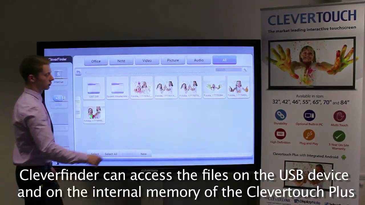 Clevertouch Plus finder - YouTube