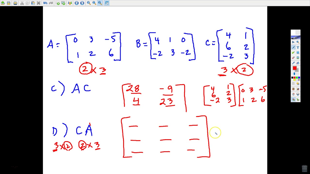 Honors Alg 2 Matrices Lesson 3 - YouTube