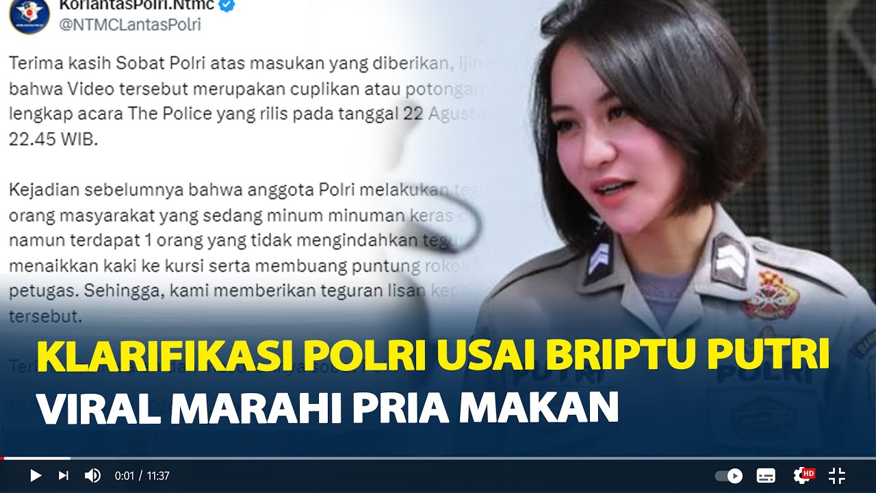 Klarifikasi Polri Usai Briptu Putri Sirty Cikita Sabunge Viral Marahi ...