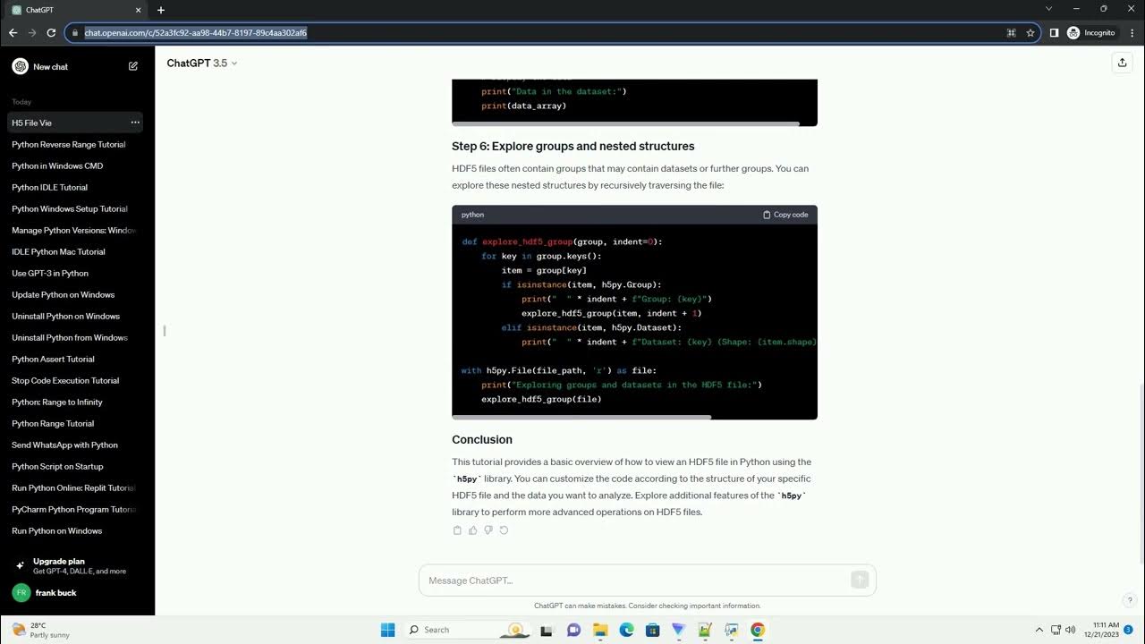 How To View H5 File In Python Youtube