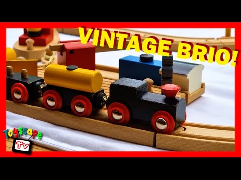 Vintage 80s and 90s Brio Train Wooden Toy Railway for Kids - YouTube
