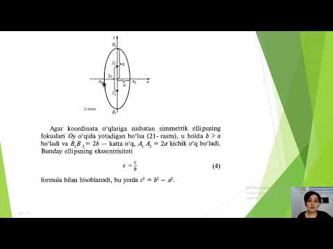 Analitik geometriya va chiziqli algebra Mavzu: Ikkinchi tartibli ...