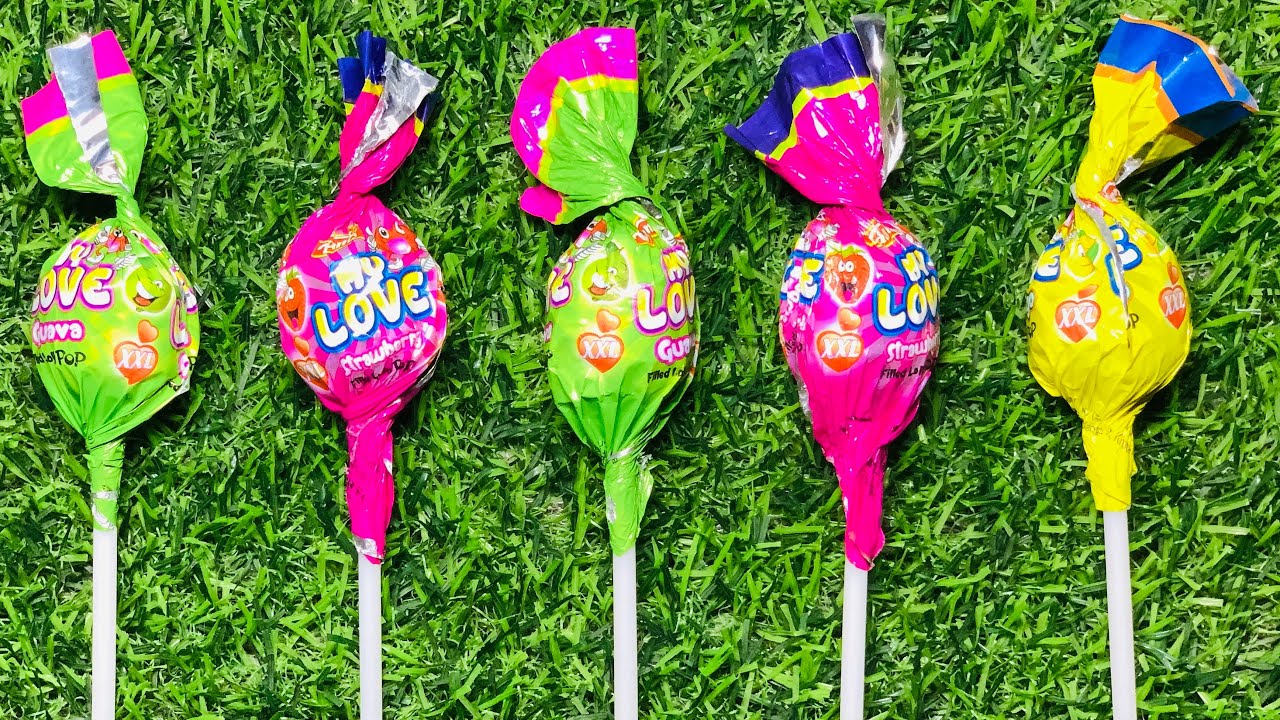 Lot’s of lollipops different colours lollipops Amazing video - YouTube