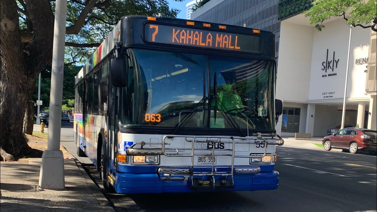 Honolulu TheBus Route 7-Kahala Mall Bus #551 - YouTube