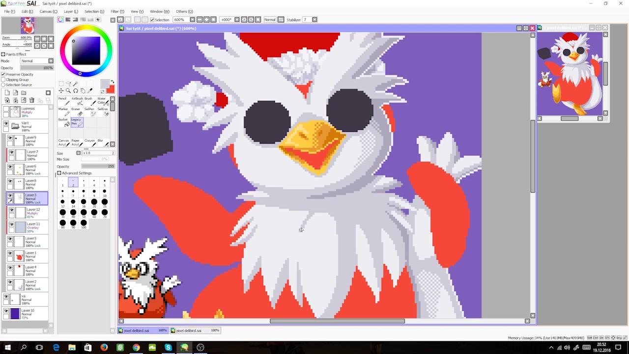 Pixel Santa Delibird :Pokemon TIMELAPSE: - YouTube