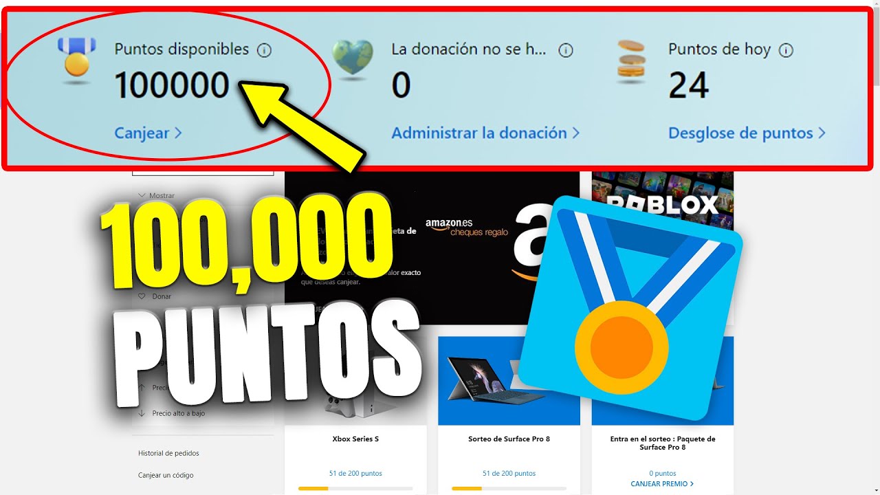 Obtén Hasta 100,000 en Microsoft Rewards 2025 💎 Puntos Ilimitados en MS ...