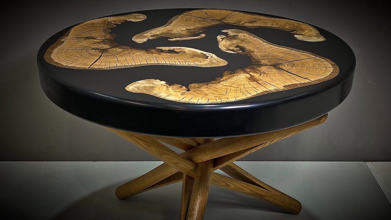 Round Epoxy Table Build. WOODWORKING - YouTube