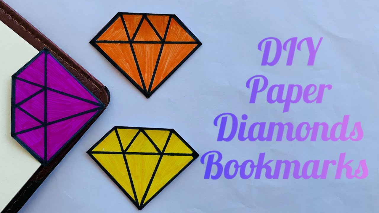 DIY Origami Diamond Bookmark 💎 | Easy Paper Bookmark Craft Tutorial ...