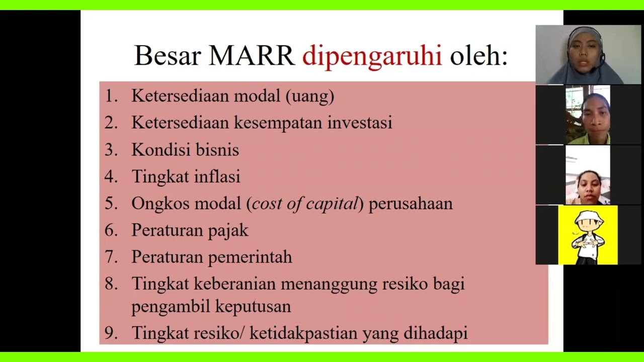 Ekonomi Teknik - Minimum Attractive Rate Of Return MARR - YouTube