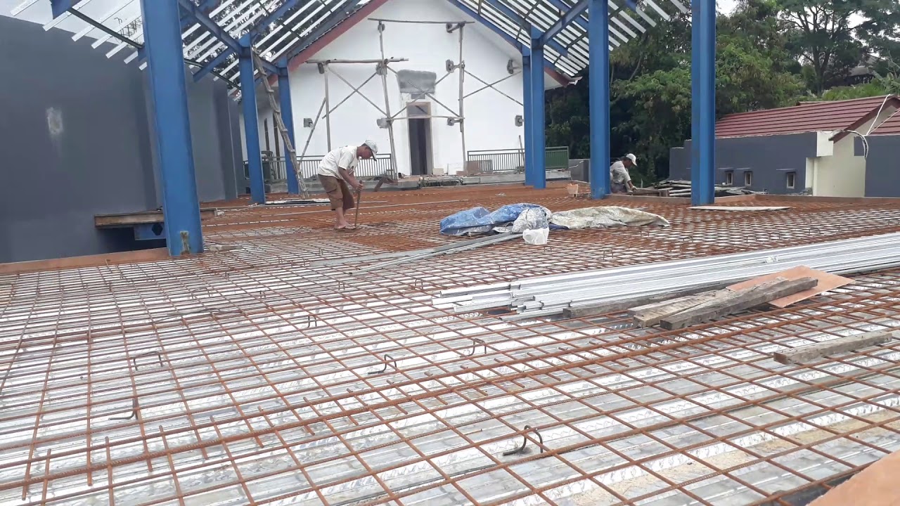 Rumah kontruksi baja Wf ( bondek & wiremesh untuk plat lantai ) - YouTube