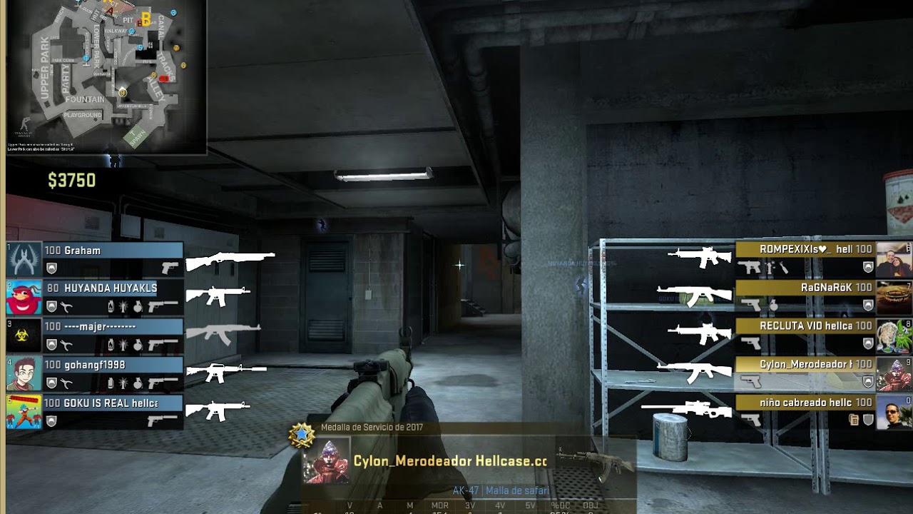 FECHA 22 DE ENERO MAPA OVERPASS RONDA 8 3K CON LA AK47 EN T - YouTube