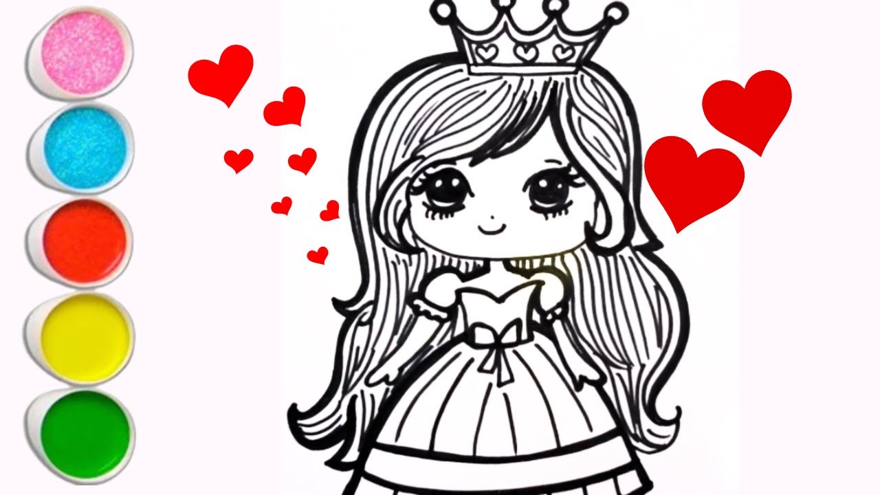👑 Little Princess Drawing & Painting Adventure for Kids! 🎨 Let's Paint ...