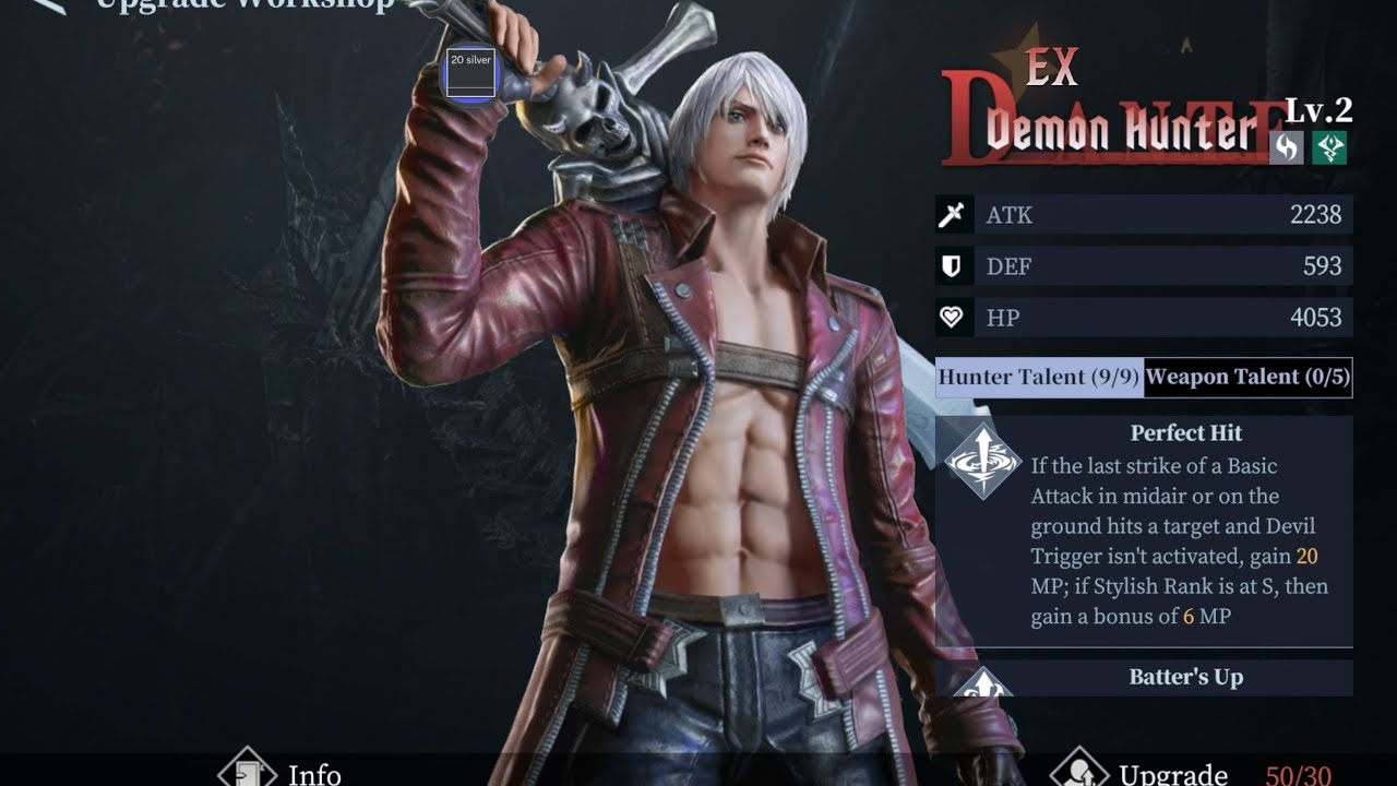Devil May Cry Peak Of Combat guild support EX Demon Hunter vs DMD ...
