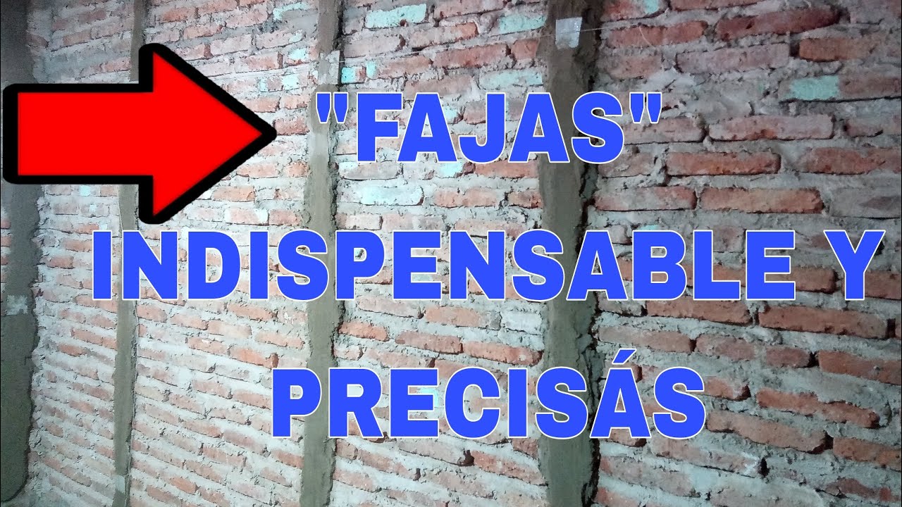 ¿ COMO HACER FAJAS PARA REVOQUE GRUESO ?- FÁCIL Y PRACTICO . GUIAS Y FAJAS DE NIVELACION - YouTube