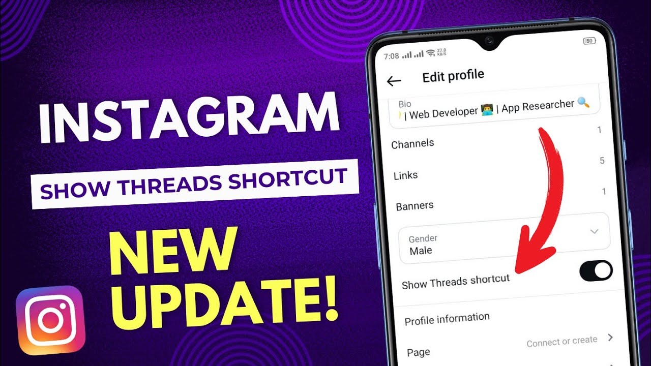 Instagram show threads shortcut | Instagram new feature | Instagram ...